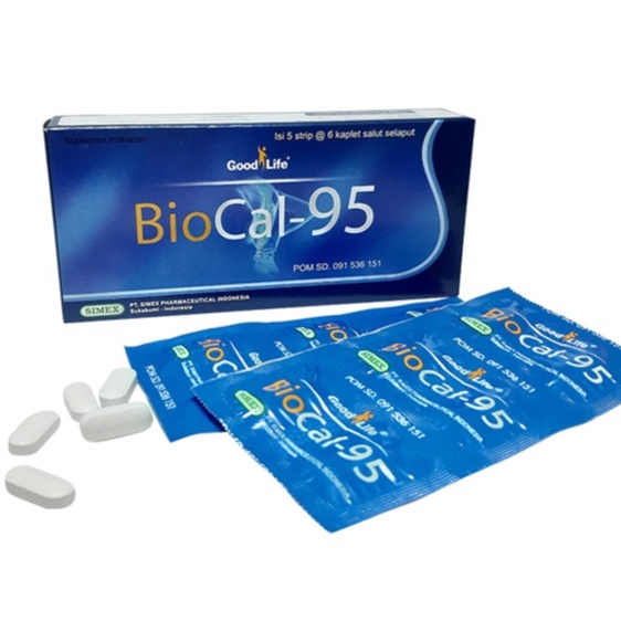 Jual BIO CAL 95 SUPLEMEN MEMELIHARA KESEHATAN TULANG 6 TABLET/STRIP ...