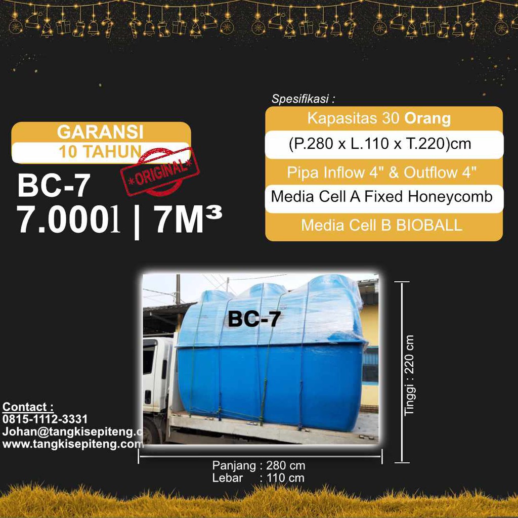 Jual Tangki Septictank BIOTANK 7m3/day 7000 liter 7 m3 - BIOTECH System ...