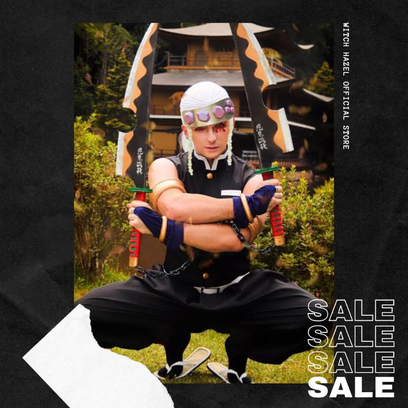 Jual [ WITCH HAZEL ] Uzui Tengen Ikat Kepala Cosplay Penutup Kepala ...