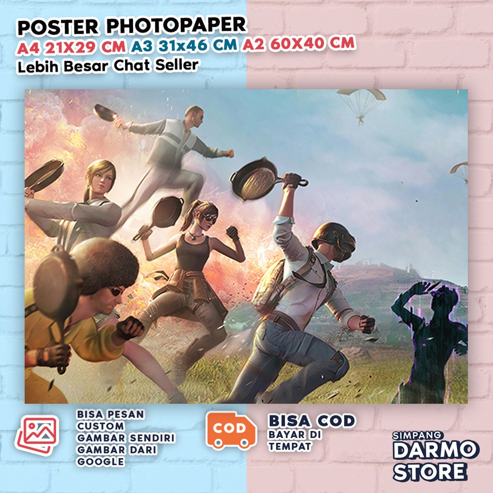 Jual Poster PUBG Game Hiasan Dinding Gaming Gamer Pabji Gem PC Android ...