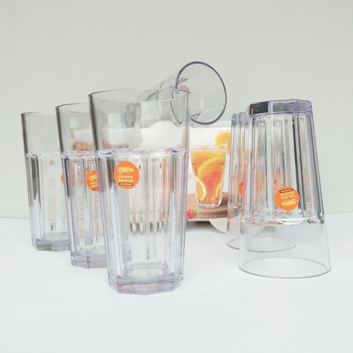 Jual Gelas Ice Tea- Lemon Tea- Tumbler Plastik 877 Food Grade Golden ...