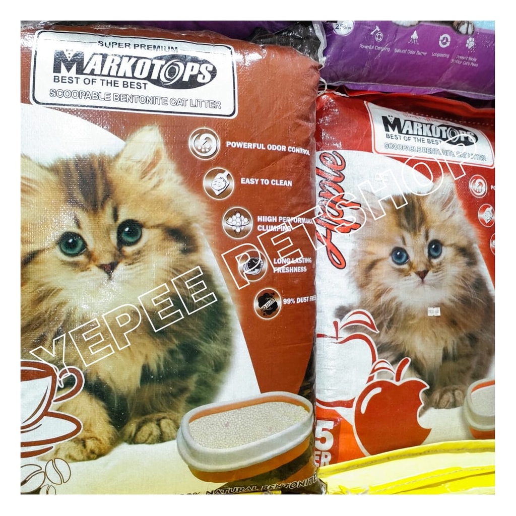 Jual Markotops Cat Litter/pasir kucing 25 Liter | Shopee Indonesia