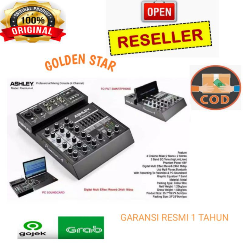 Jual MIXER ASHLEY PREMIUM-4 MIXER 4 CHANNEL Indonesia|Shopee Indonesia