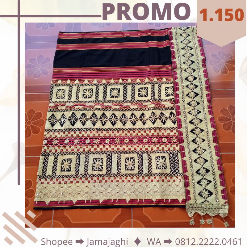 Jual Kain Tapis Lampung murah asli sulaman tangan, Motif antik warna ...