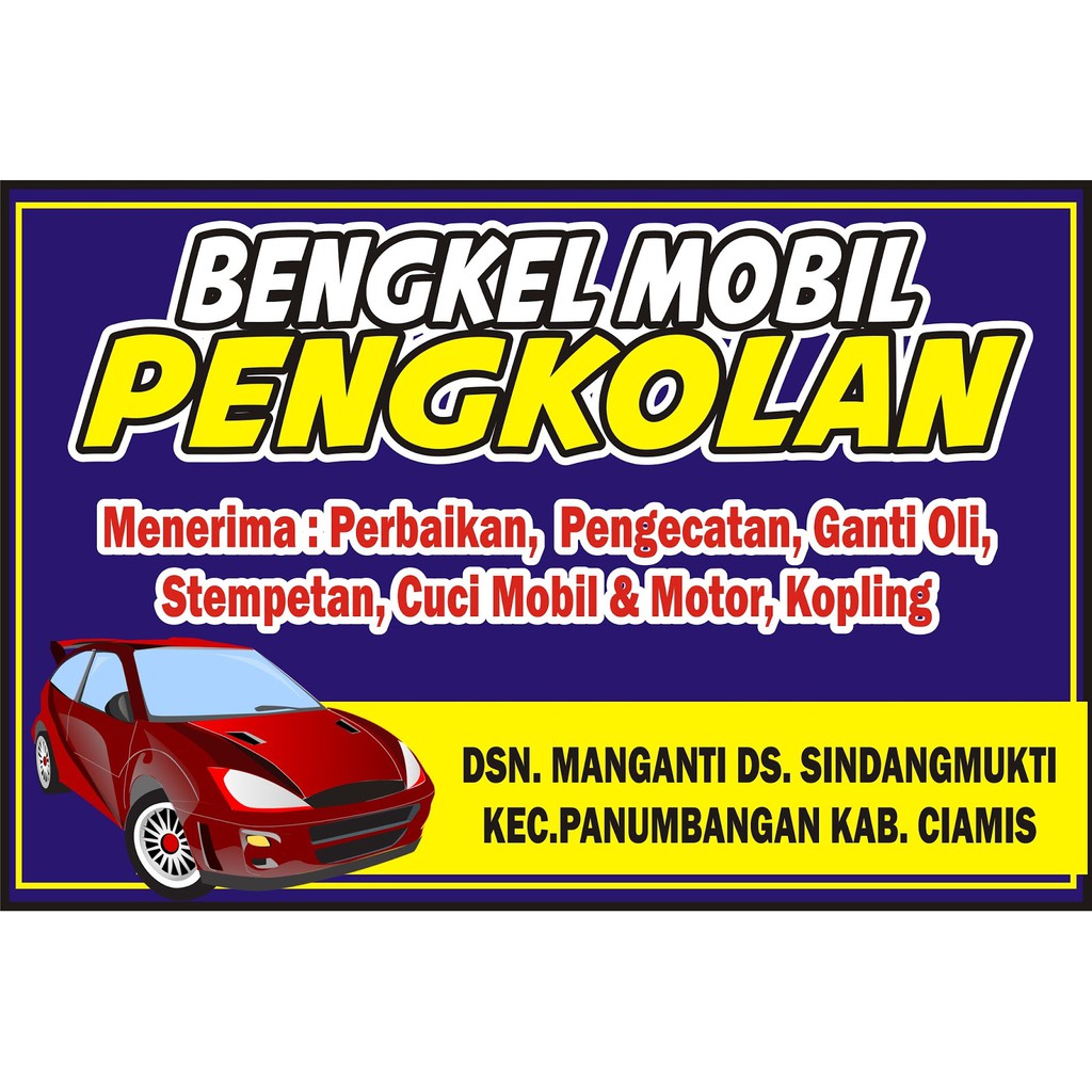 Jual Spanduk Bengkel Mobil atau Motor Indonesia|Shopee Indonesia