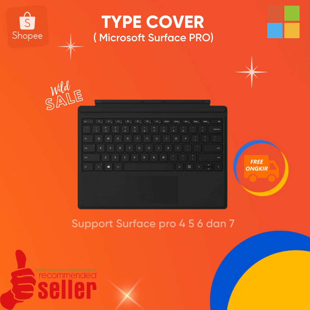 Jual Microsoft Type Cover / Keyboard Surface Pro 7 Pro 6 Pro 5 Pro 4 - Black | Shopee Indonesia