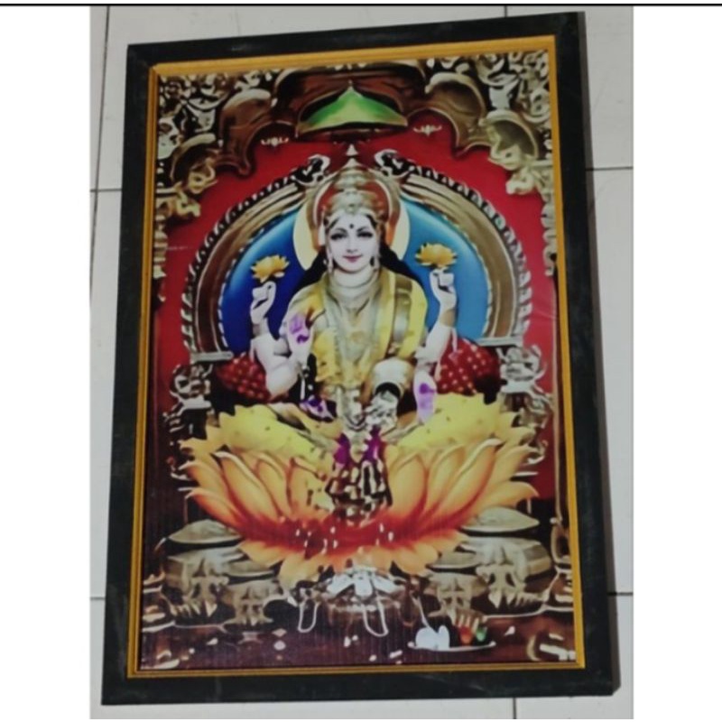 Jual Lukisan cetak murah gambar Dewi Parwati/Durga plus bingkai ...