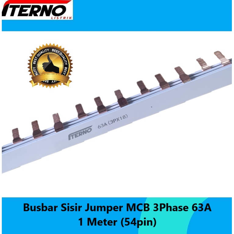 Jual Busbar Sisir Rel Sisir MCB 3 Phase 3P 63A 1M Iterno | Shopee Indonesia