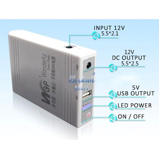 Jual UPS MINI FOR ROUTER CCTV CAMERA 12V 5V USB 1A 2A KAMERA PENGINTAI ...