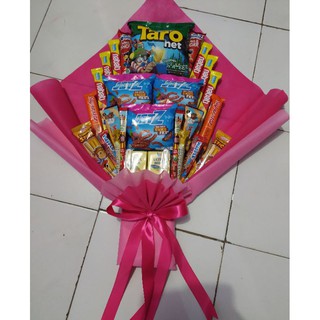 Jual buket snack jumbo pink (khusus gojek dan grab) | Shopee Indonesia
