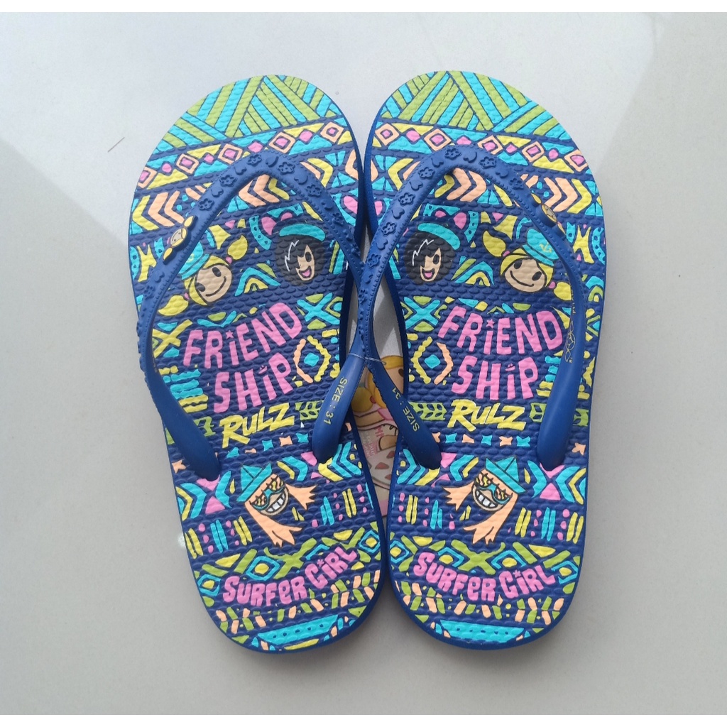 Jual Sandal Jepit Ando Anak & Dewasa Surfer Girl Friend Ship Rulz Navy ...