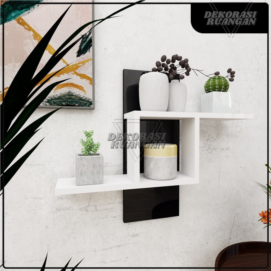 Jual Rak Dinding Tempel Minimalis Serbaguna Sudut Ruang Tamu Tempel ...