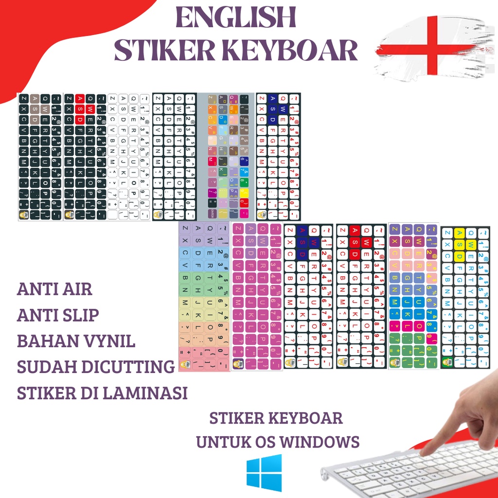 Jual stiker keyboard inggris COVER KEYBOARD | Shopee Indonesia