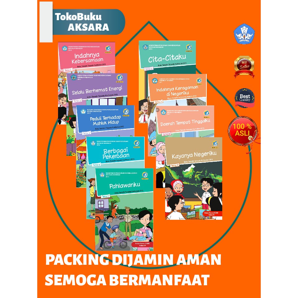 Jual PAKET 1 Tahun Buku Tematik Siswa Kelas 4 | Shopee Indonesia
