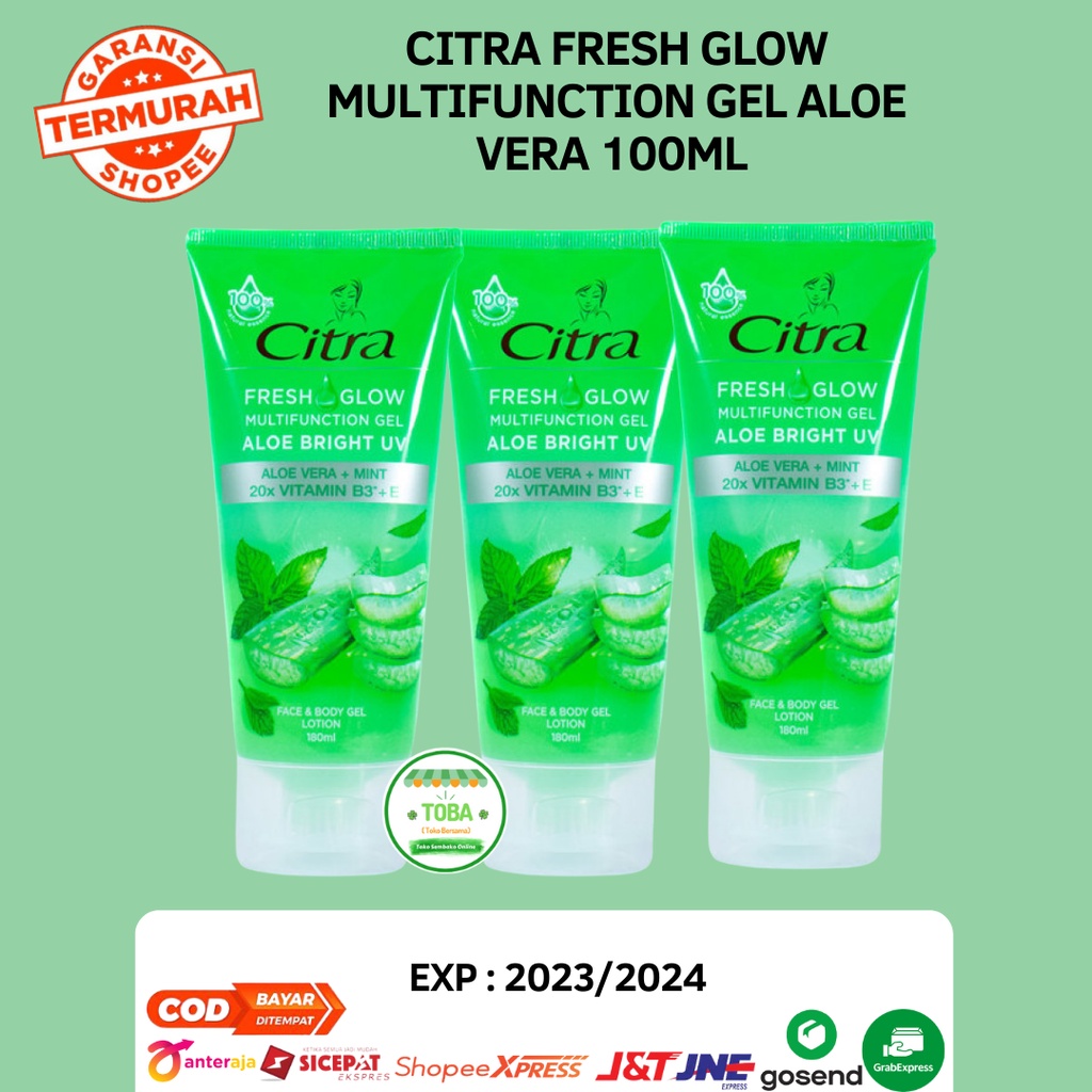 Jual Citra Fresh Glow Multifunction Gel Aloe Aloevera Bright Uv 100 ...