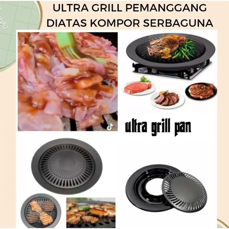 Jual Grill Pan Panggangan Daging Bulat Griller Korean BBQ Grill Pan ...