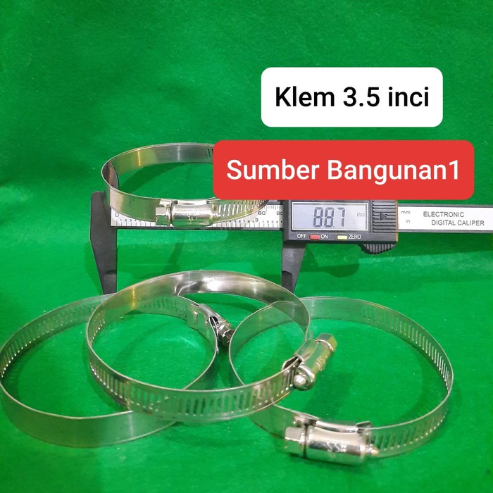 Jual klem besi bulat 3.5 inci penjepit 3-1/2" inch | Shopee Indonesia