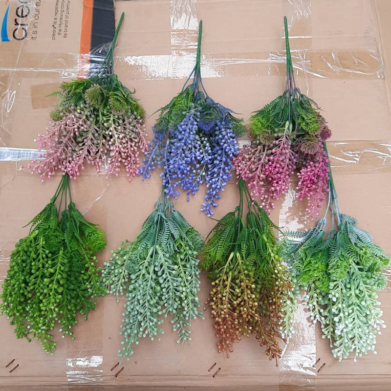 Jual Daun Artifisial Dekor Pelaminan / Rumput Menir kemuning / Bunga ...