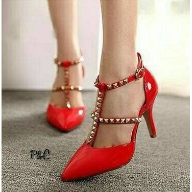 4680Fj Sepatu Heels Wanita Hitam High Hills Cewek Kekinian Pesta QM679 ...