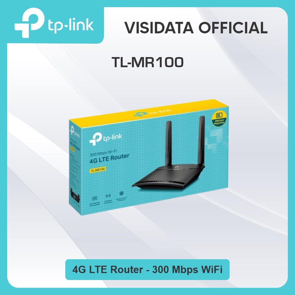 Jual TPLink TL-MR100 4G LTE Router 300 Mbps Wireless N 4G Router ...