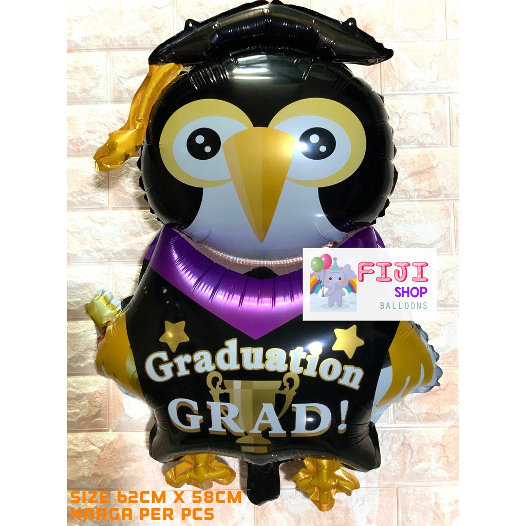 Jual Balon Foil Graduation Pinguin / Balon Foil Wisuda Penguin Medium ...