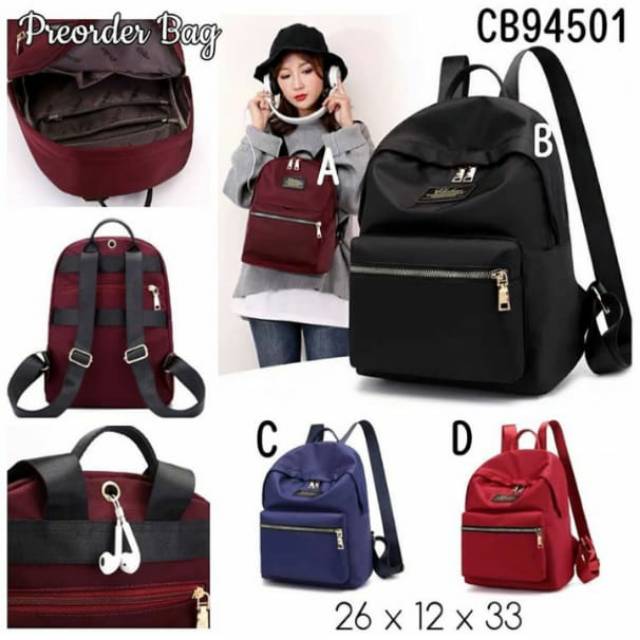 Jual CB94501 Chibao Backpack Nylon Premium Import 4 Ruang | Shopee ...