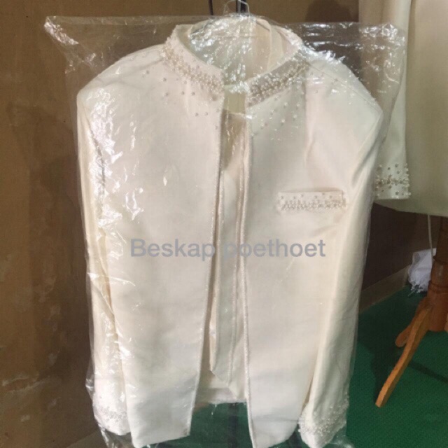 Jual Jas basofi pengantin putih BW TULANG / JAS PENGANTIN MODERN BROKEN ...
