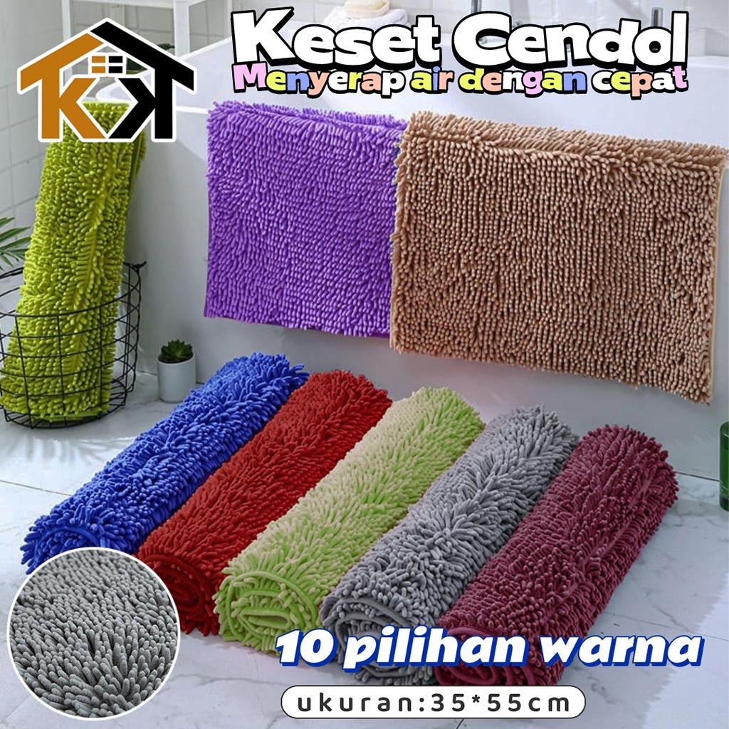 Jual (KK) Keset Cendol Microfiber Premium Uk 35 x 55 cm AntiSlip 10 ...
