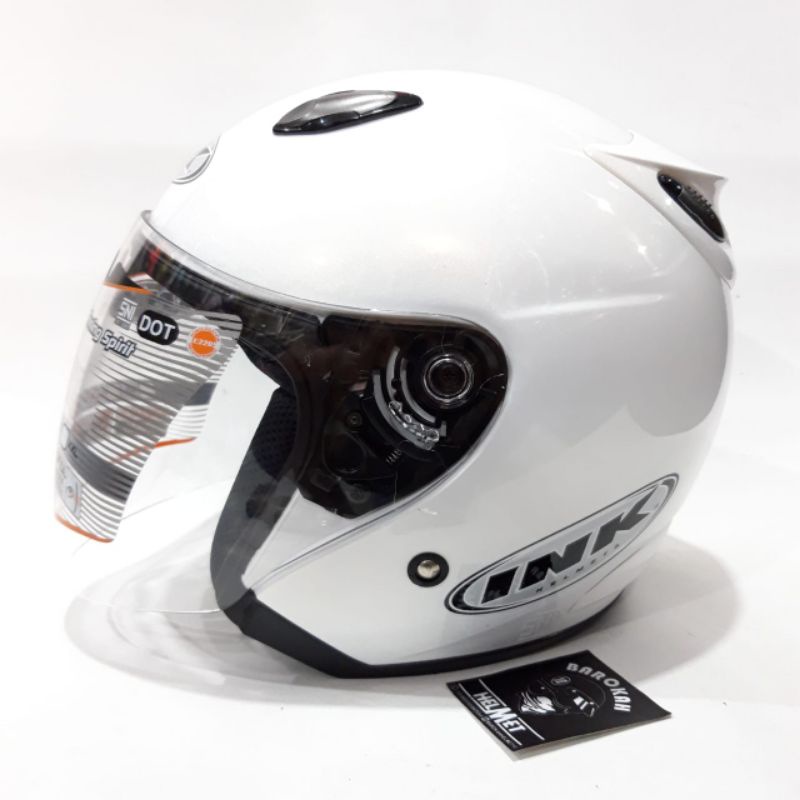 Jual Helm ink centro jet putih original half face | Shopee Indonesia