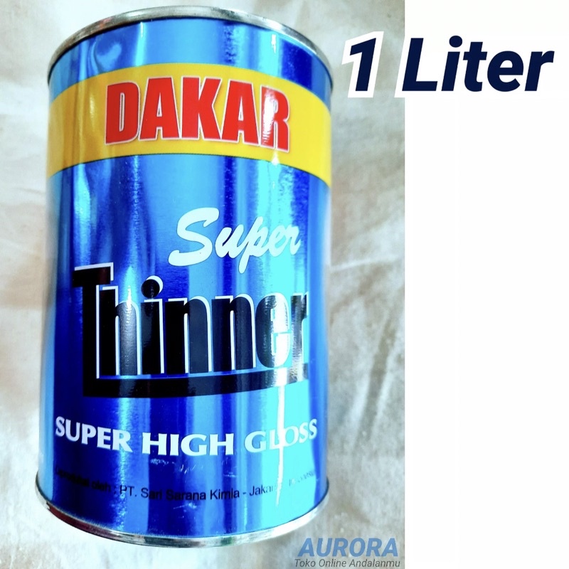 Jual Thinner Dakar Super High Gloss 1L / Tiner Kaleng Biru 1 Liter A Biasa Spesial Special ...
