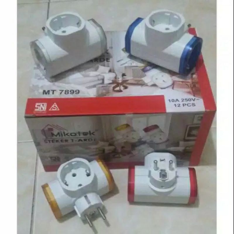 Jual Steker T Arde MIKOTEK MT-7899 10A/250V SNI / Terminal Listrik ...