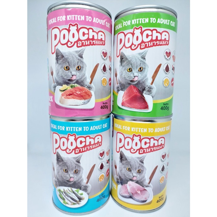 Jual POOCHA 400GR | PooCha Kaleng | All Life Stage - For Kitten And ...