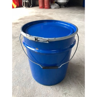Jual Drum Besi 35 Liter - Ember Kaleng Besi - Tong Besi Plus Tutup Clam ...