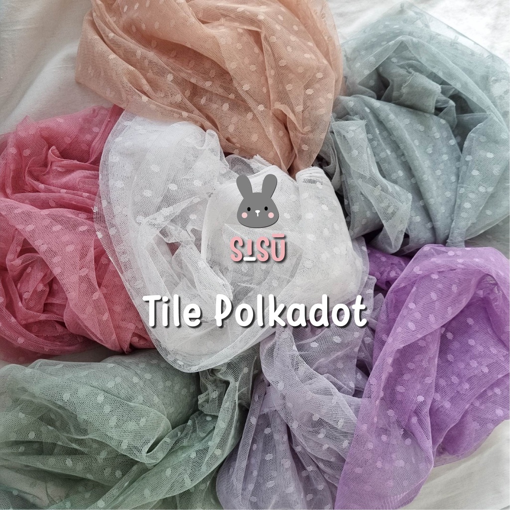 Jual 0.5 meter Kain Tile Polkadot / Kain Tile Dot / Tile Bintik / Kain ...