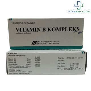 Jual Vitamin B Kompleks Box isi 100 Tablet - Suplementasi Vitamin B ...