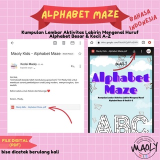 Jual Alphabet Maze Labirin Mencari Jejak Belajar Berhitung Mengenal ...
