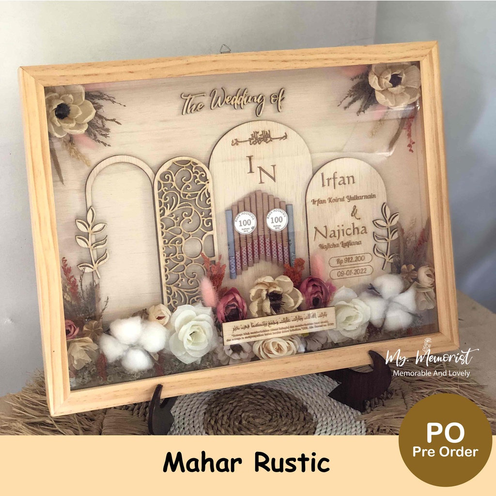 Jual MAHAR RUSTIC UK 30 X 40 Landscape / MAHAR PERNIKAHAN / MAHAR UNIK ...