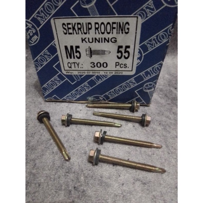 Jual Baut Ruping Skruf roofing Baja Ringan M5 x 55 mm Roofing Self ...