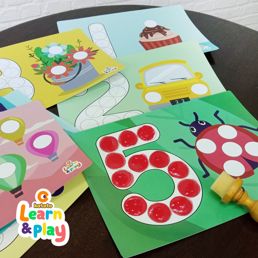 Jual MELUKIS DAN MENGENAL ANGKA WIPEABLE DOT PAINTING BISA DIHAPUS ...