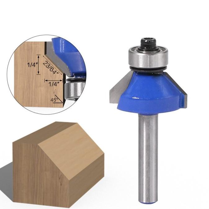 Jual Mata Router Trimmer Profil Flush Trim Hpl Laminate 45 Derajat ...