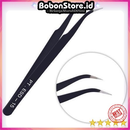 Jual Pinset Siku Stainless Steel Laboratorium Tweezers Anti-static ...