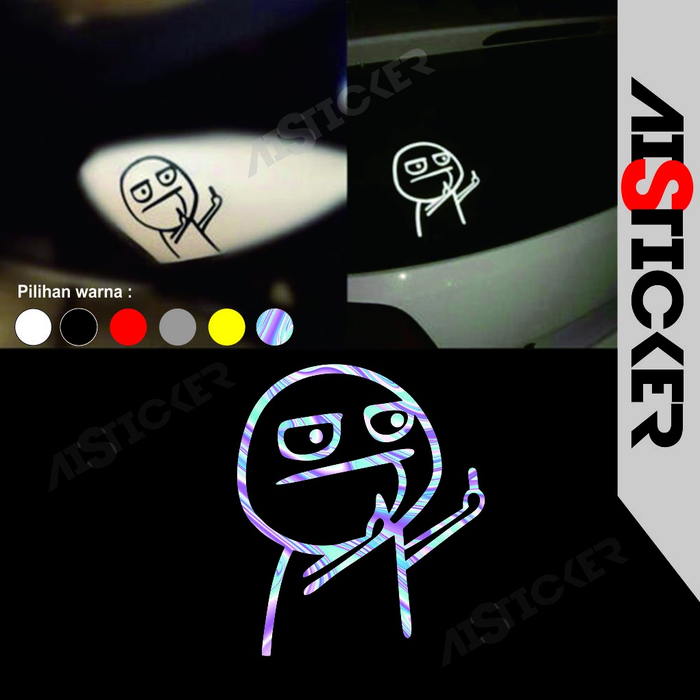 Jual STIKER CUTTING MIDDLE FINGER JARI TENGAH ll STIKER FUCEK FCK ll ...