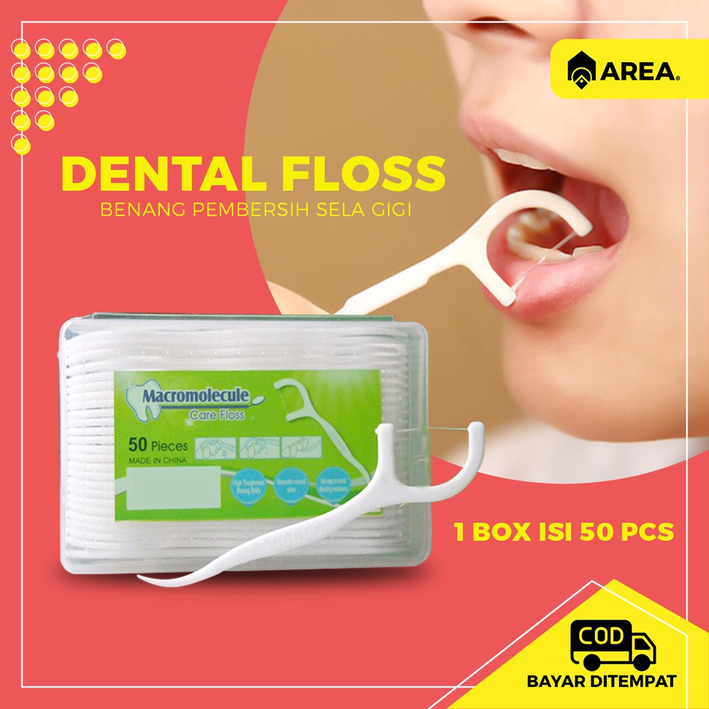 Jual benang gigi isi 50pcs Tusuk Gigi Dental Floss Benang Tusuk Gigi ...