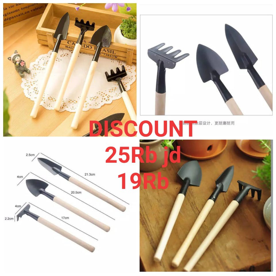 Jual Peralatan Menanam Tanaman Sekop Mini 1Set isi3 Indonesia|Shopee ...