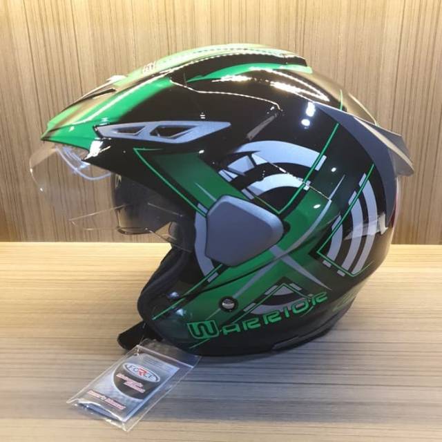 Jual Helm Half Face Dewasa Double Visor SNI ORI Kaca Anti Pecah Force ...