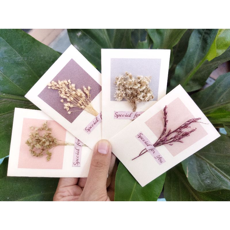 Jual KARTU UCAPAN / BUNGA KERING / BUNGA RUSTIC | Shopee Indonesia