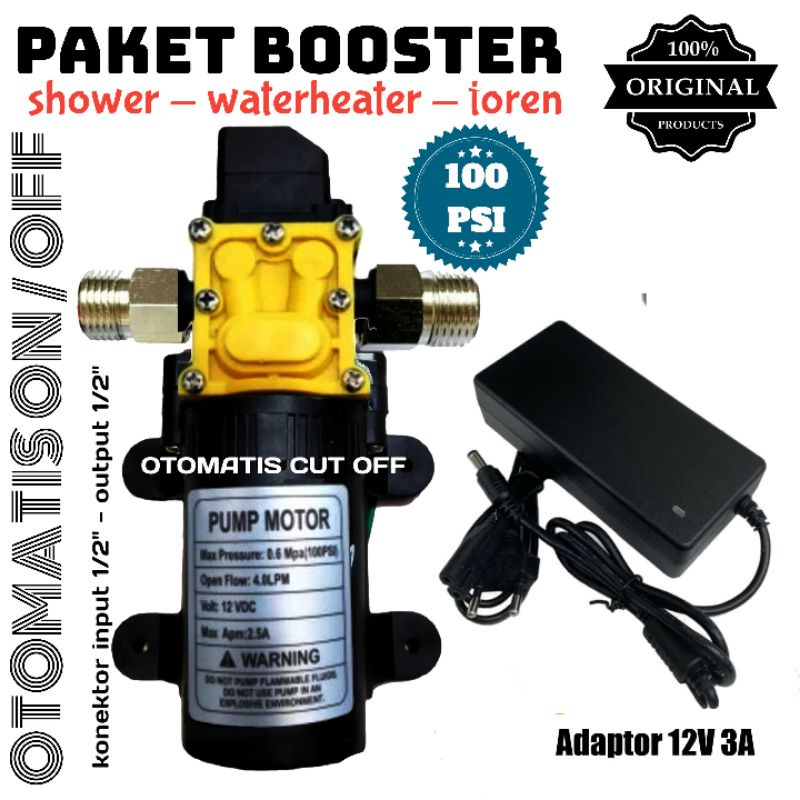 Jual Paket Pompa Booster Shower Water Heater Toren - konektor besi drat ...