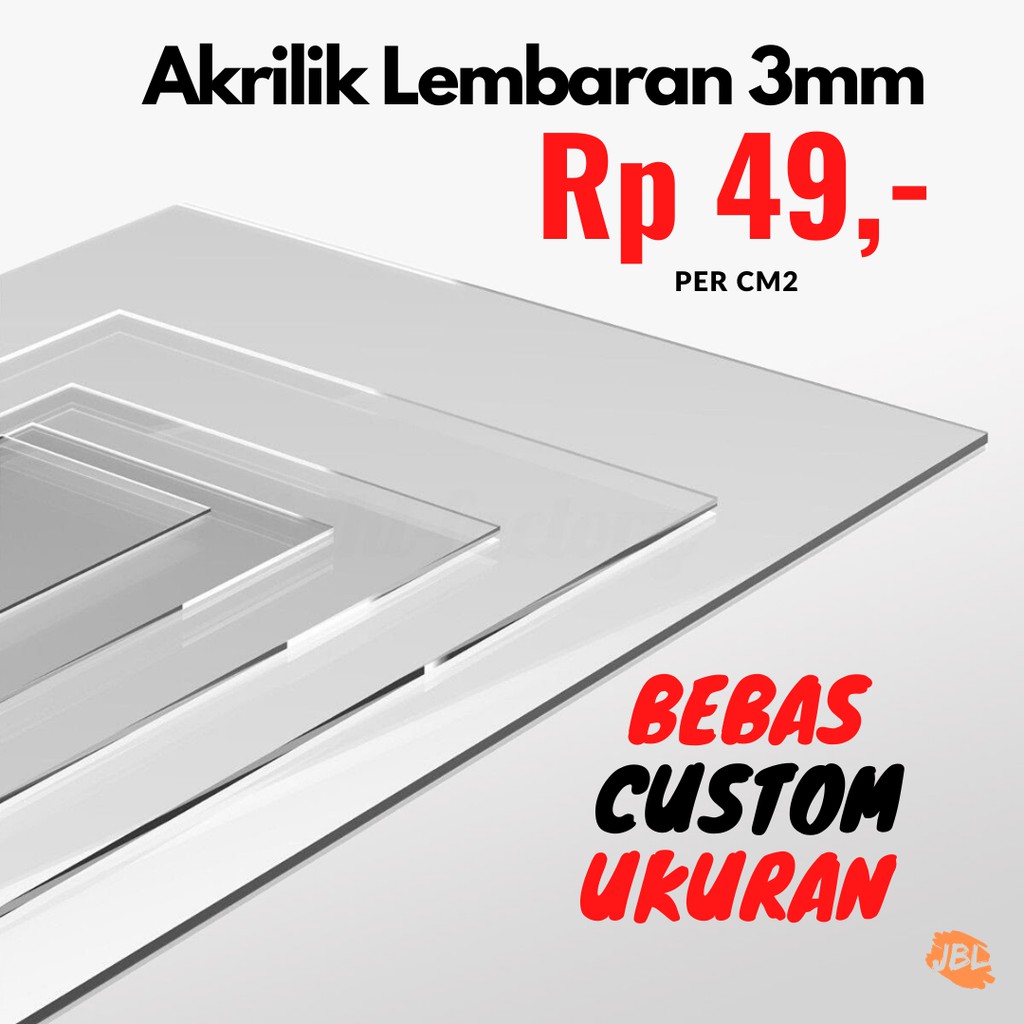 Akrilik lembaran bening 3mm mika acrylic LASERCUT | Shopee Indonesia