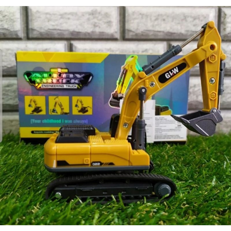 Jual Diecast Truck Excavator Alloy Miniatur Truk Beko Kontruksi Alat ...
