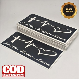 Jual Stiker Rohani Kristen Faith Hope Love / Stiker Kata Kata Faith ...
